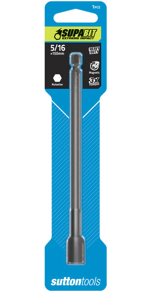 SUTTON IMPACT 5/16” x 150mm / 6" MAGNETIC HEX DRIVE SUPABIT NUTSETTER – Tool Centre McKinnon