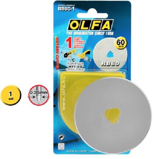 GENUINE OLFA RB60-1 60mm ROTARY CUTTER REPLACEMENT BLADE – MADE IN JAP – Tool Centre McKinnon