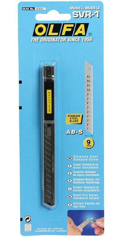 OLFA SVR-1 SILVER DELUXE STAINLESS STEEL 9mm SNAP KNIFE CUTTER – MADE – Tool Centre McKinnon