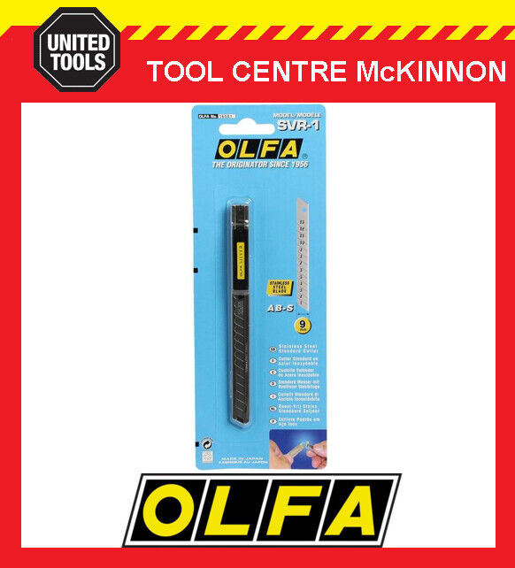 OLFA SVR-1 SILVER DELUXE STAINLESS STEEL 9mm SNAP KNIFE CUTTER – MADE – Tool Centre McKinnon