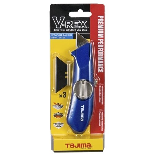 TAJIMA V-REX VR102 HEAVY DUTY ALL METAL RETRACTABLE UTILITY / STANLEY – Tool Centre McKinnon