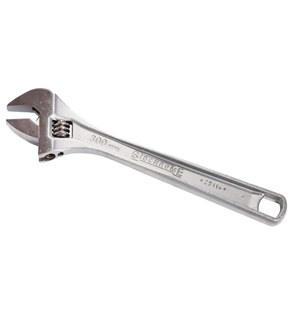Sidchrome Premium Chrome Plated Adjustable Wrench, 375 mm Size – Tool ...
