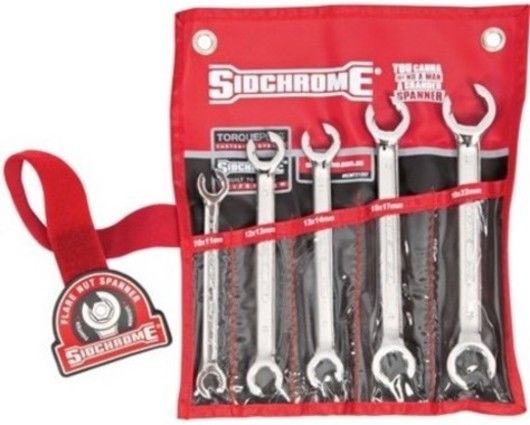 SIDCHROME SCMT21257 5pce FLARE NUT SPANNER SET – Tool Centre McKinnon
