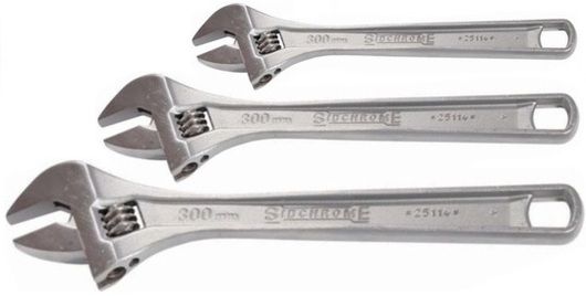 SIDCHROME 3pce CHROME PLATED ADJUSTABLE WRENCH SHIFTER SET – 6, 8 & 10 ...