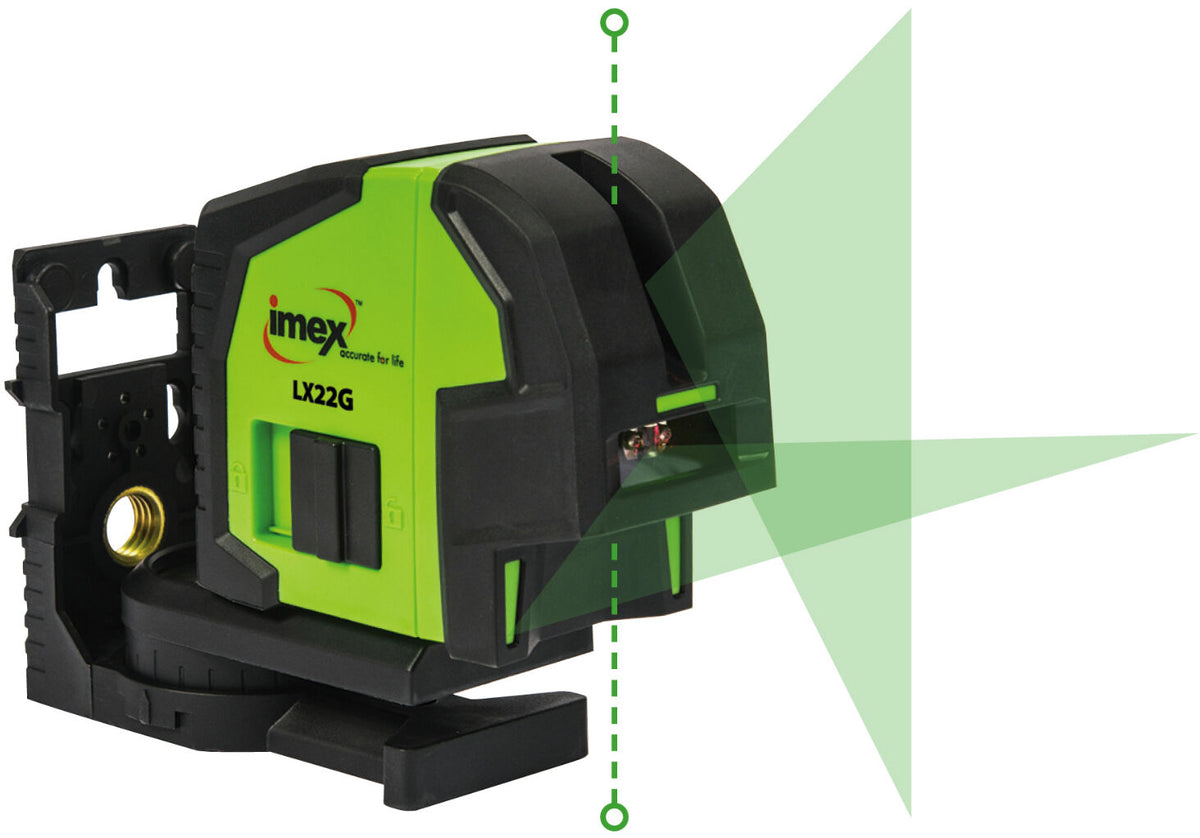 IMEX LX22G GREEN BEAM CROSSLINE LASER WITH PLUMB SPOT – 2 YEAR WARRANT ...