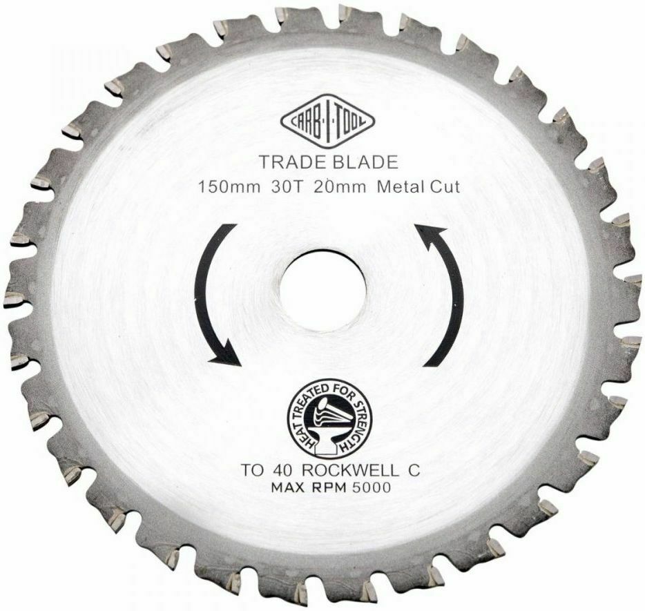 CARBITOOL 150mm 7-1/4" 48 TOOTH 20mm BORE METAL CUTTING CIRCULAR SAW B ...