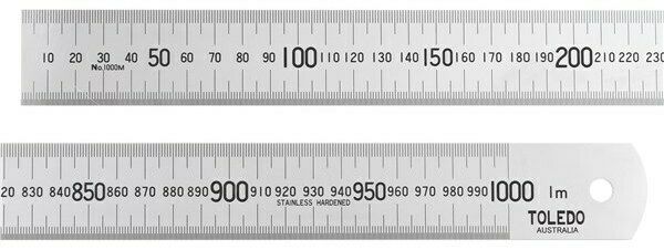 FAMOUS TOLEDO 1000M 1000mm STAINLESS STEEL SINGLE SIDED METRIC RULE ...