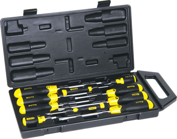 STANLEY 10pce CUSHION GRIP SCREWDRIVER SET IN CARRY CASE – Tool Centre ...