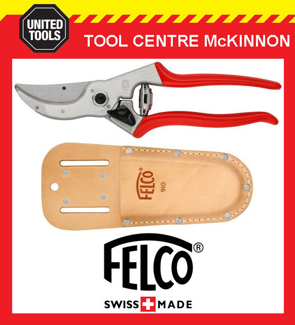 FELCO 4 STANDARD SWISS MADE PRUNING SHEAR / SECATEURS + LEATHER HOLSTE ...