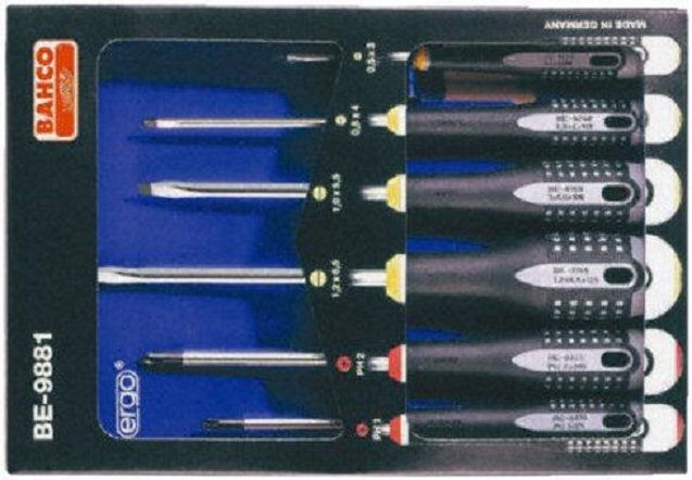 BAHCO ERGO BE-9881 6pce SCREWDRIVER SET – PHILLIPS AND SLOTTED – Tool Centre McKinnon