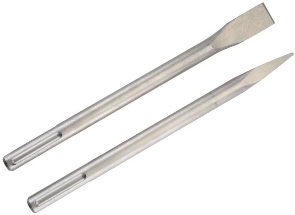 INDUSTRIAL 300mm 2pce SDS MAX ROTARY HAMMER CHISEL AND BULL POINT BIT ...
