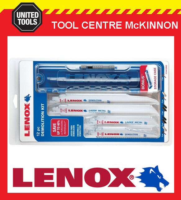 LENOX DEMOLITION 12pce RECIPROCATING SAW BLADE SET WITH CASE – Tool ...