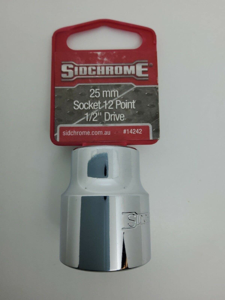 Sidchrome 1/2" Drive 12 Point Socket, 25 mm – Tool Centre McKinnon