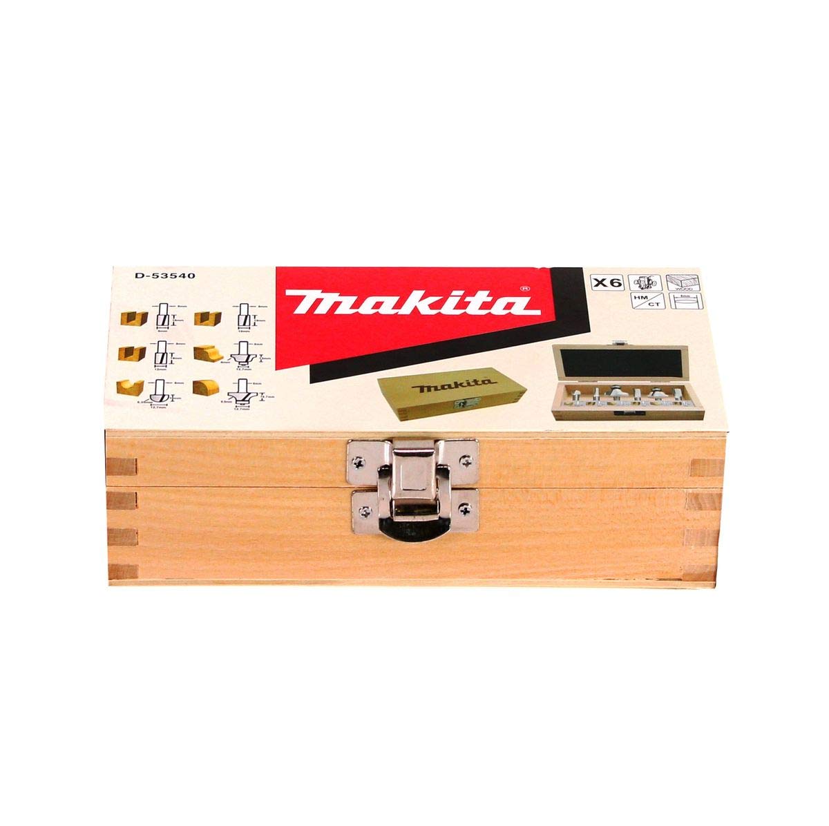 Makita Economy Mixed Router Bit Set, 1/4 Inch Shaft (6 Pieces Set ...